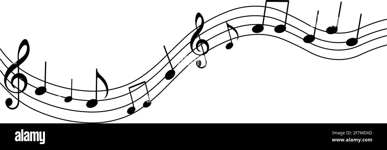 Music notes vector isolated on white background Stock Vector Image ...