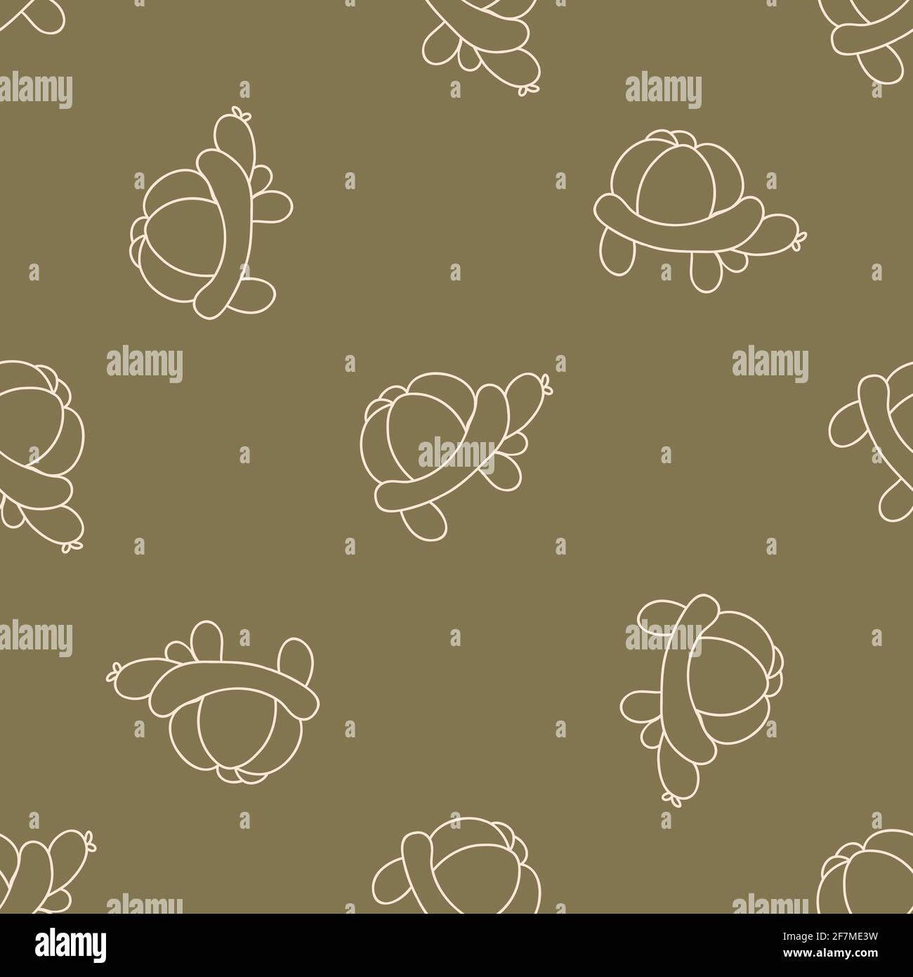 Cute cartoon unisex tortoise balloon animal background. Hand drawn ...