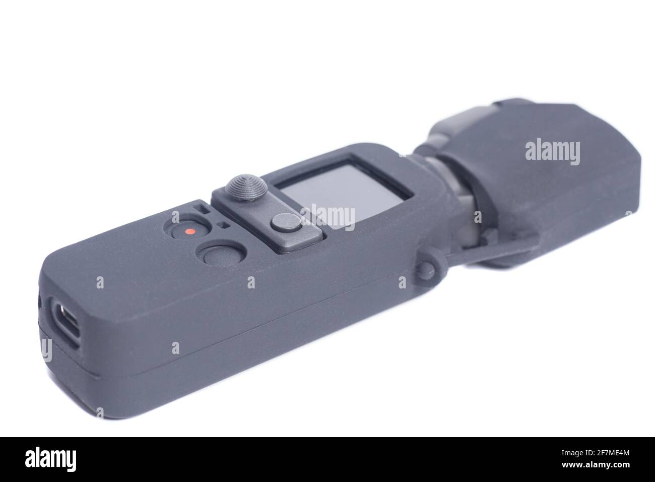 Action Camera in case isolated on white background Stock Photo - Alamy