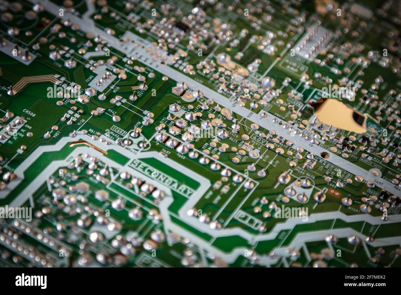 Circuit board. Electronic computer hardware technology. Motherboard ...