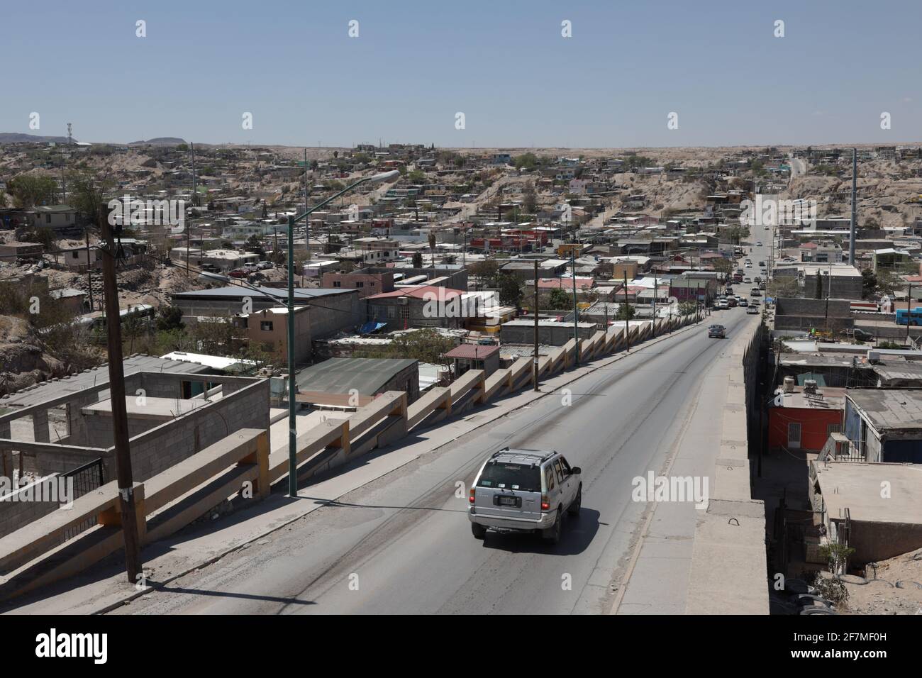 Panoramic photograph of the border city Juarez, Chihuahua state, Mexico ...