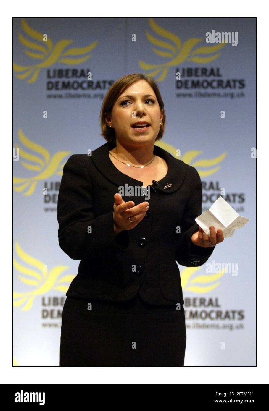 Sarah Teather speaks at the 2005 Liberal Democrats Conference.pic David ...