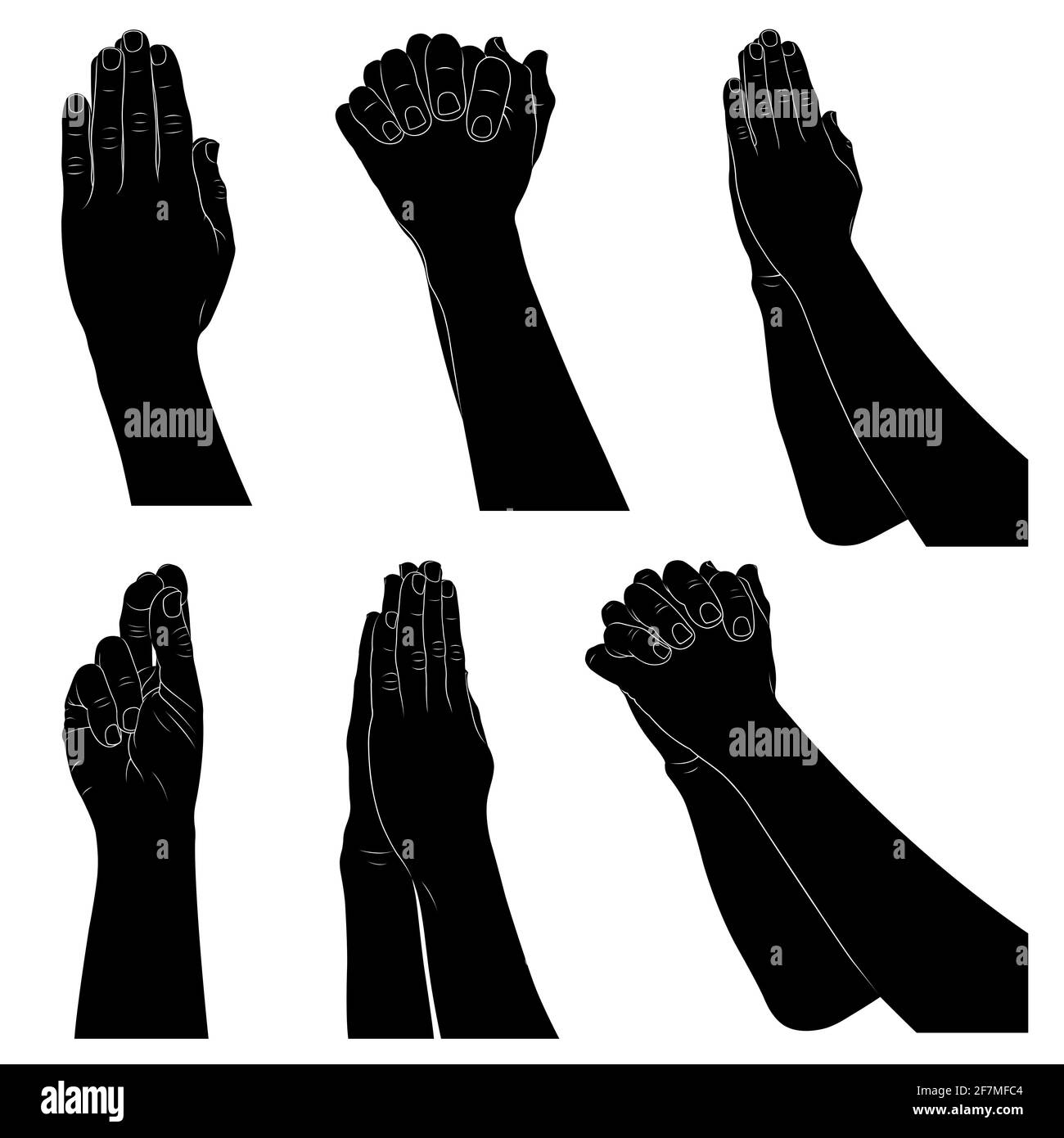 Praying hands side view on Cut Out Stock Images & Pictures - Alamy