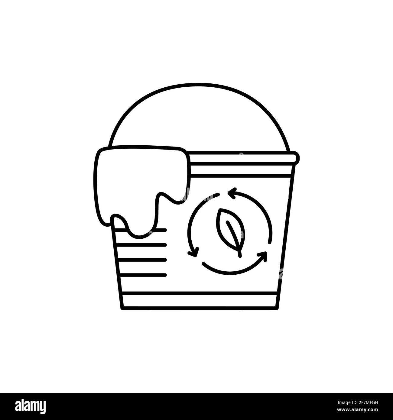 Eco paint color line icon. Pictogram for web page, mobile app, promo ...