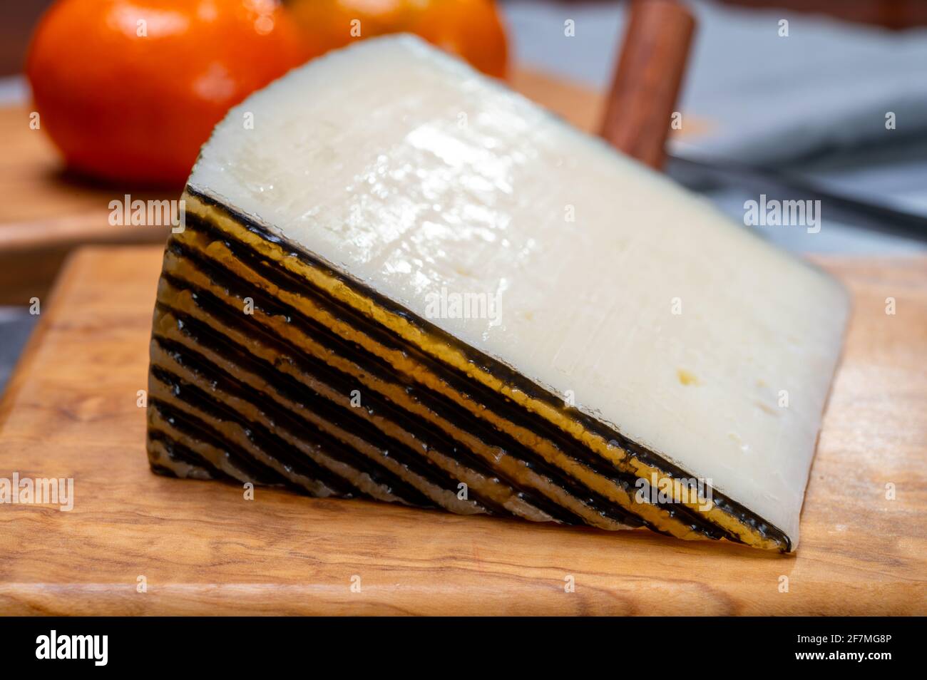 Cheese collection, piece of hard Spanish iberico cheese close up Stock ...