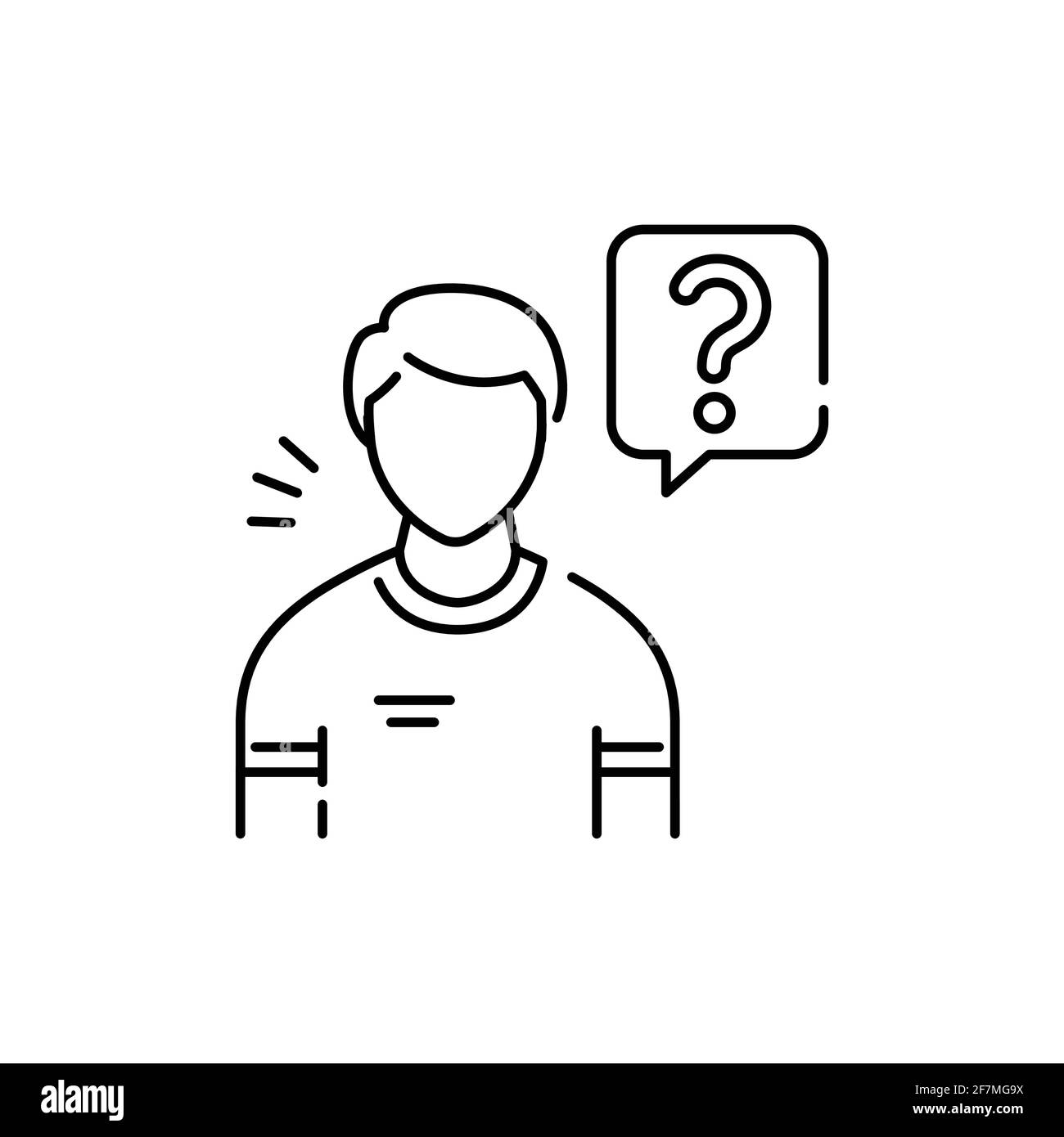 Ask a question color line icon. Pictogram for web page, mobile app ...