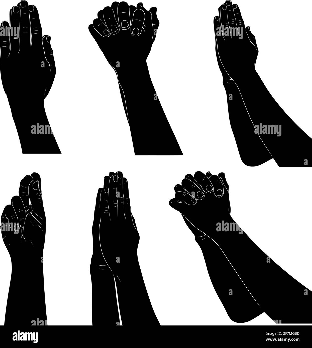 Praying Hands Silhouette