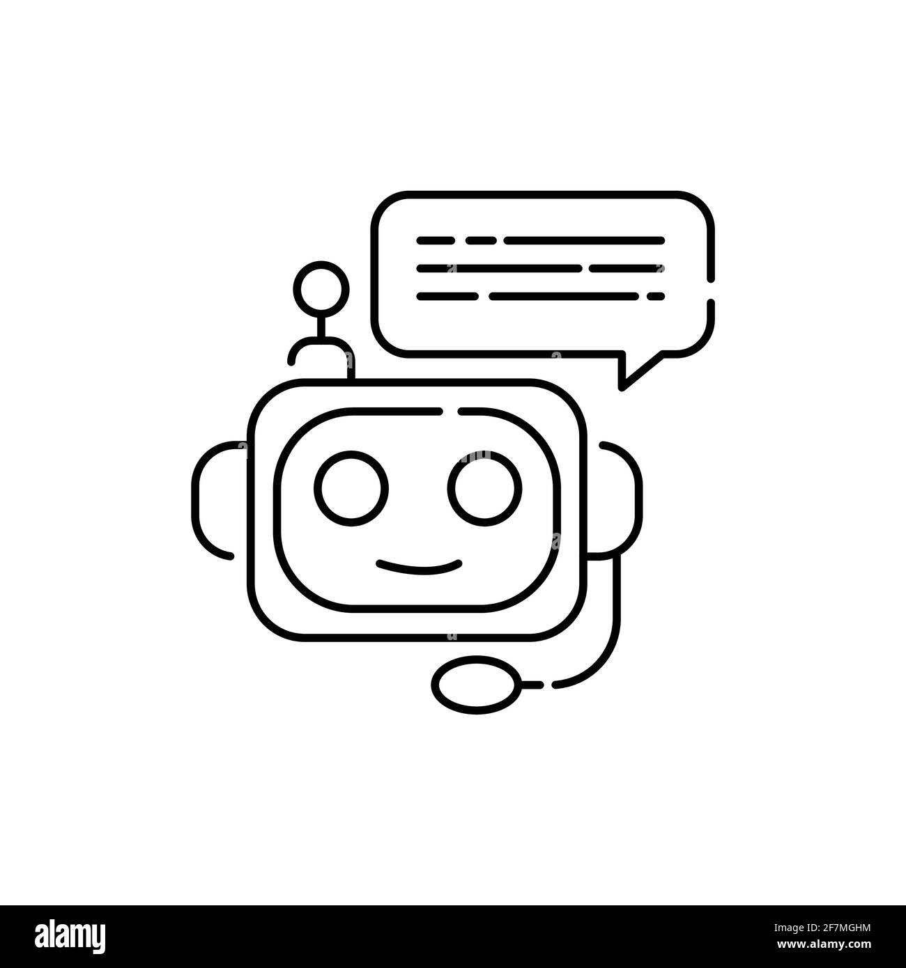 Chatbot color line icon. Pictogram for web page, mobile app, promo. UI ...