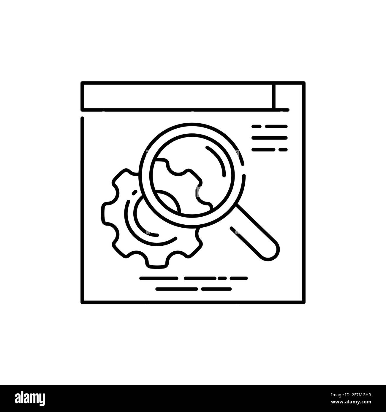 Searching solution color line icon. Pictogram for web page, mobile app ...