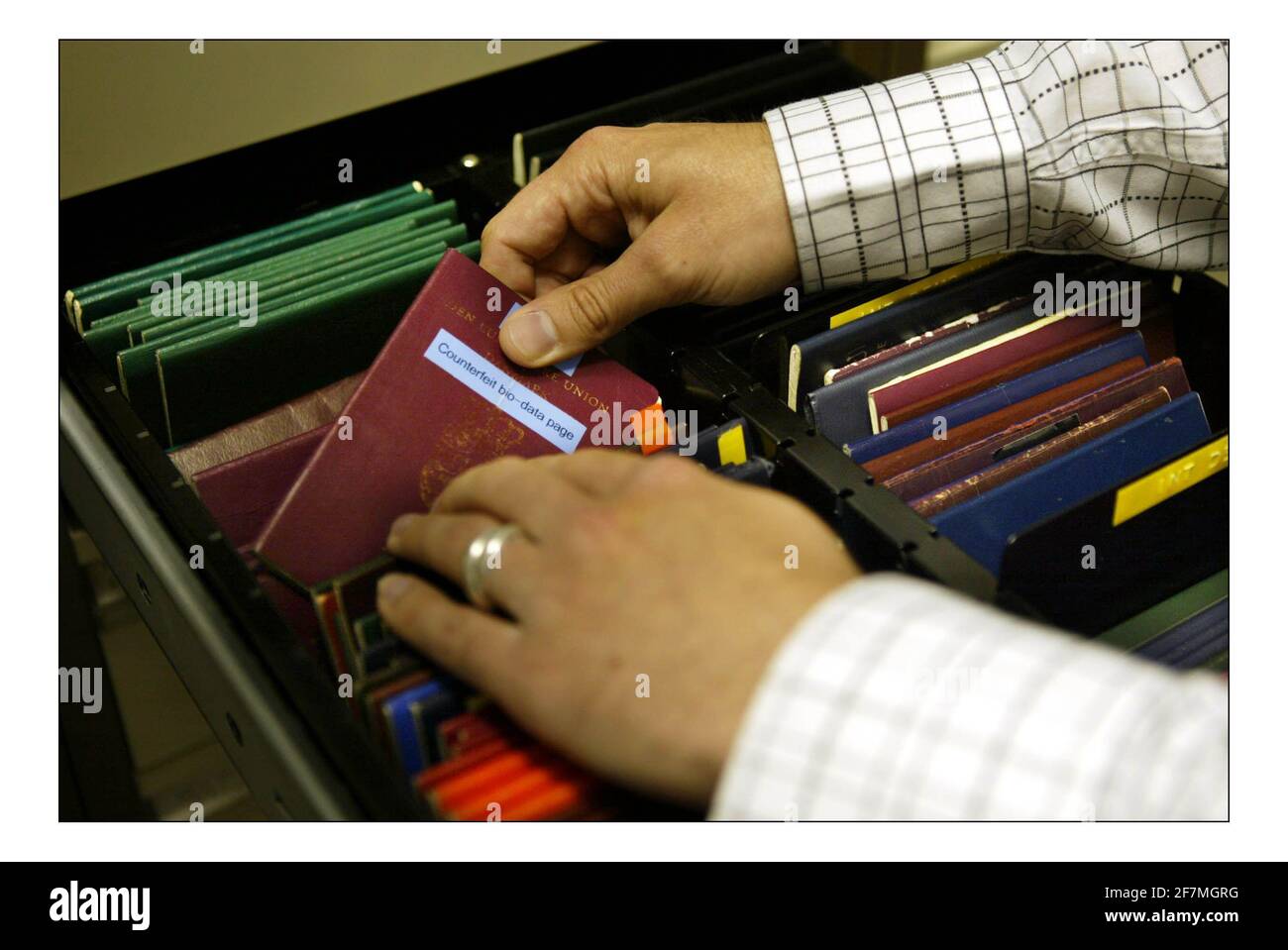The National Document Fraud Unit based near Heathrow. Staff use the ...