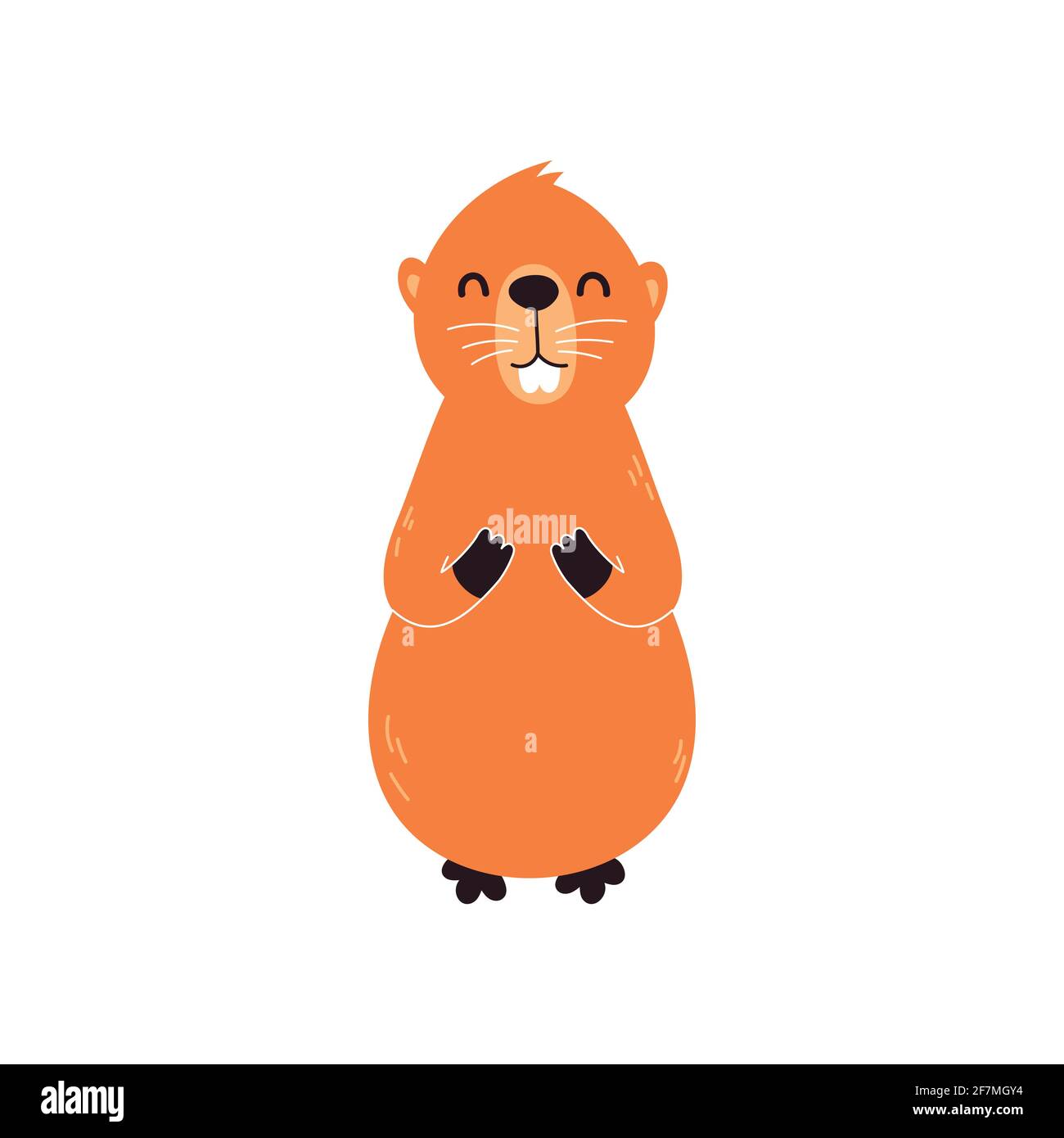Marmot. EPS 10. Vector illustration isolated on white background Stock ...