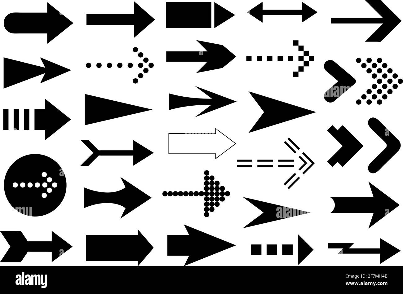 Illustration of different arrows isolated on white Stock Vector Image ...