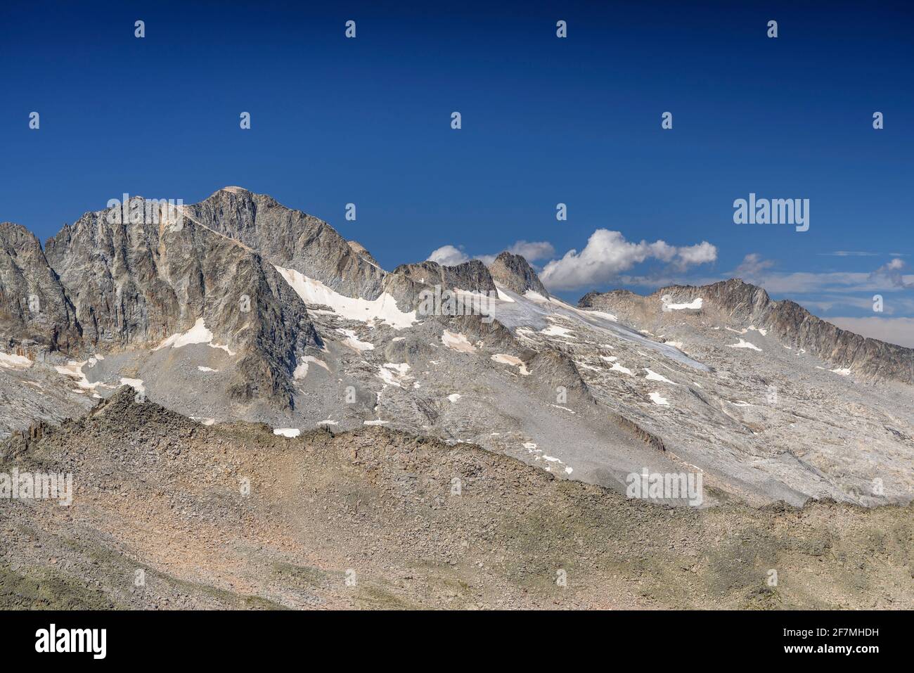 Aneto and the Maladetas massif views from the Tuc de Molières summit in ...