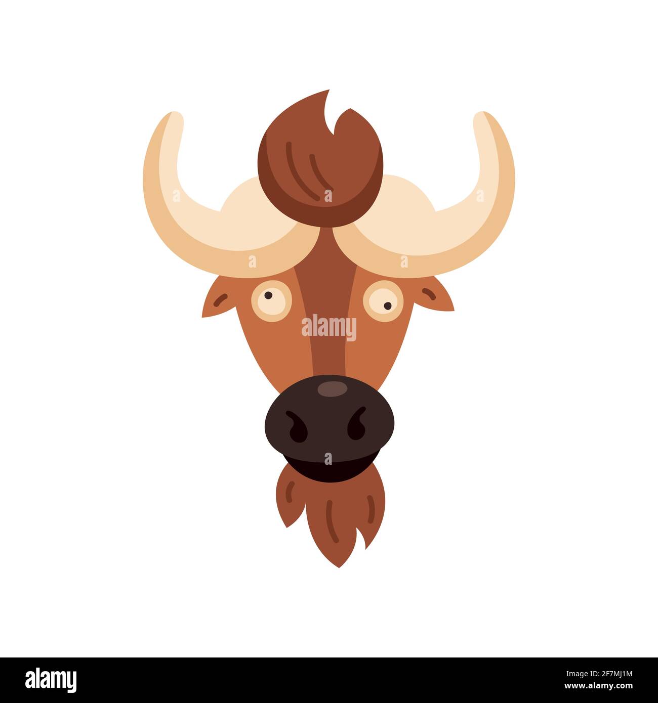 Bison icon. Vector illustration of american bison, standing in profile ...