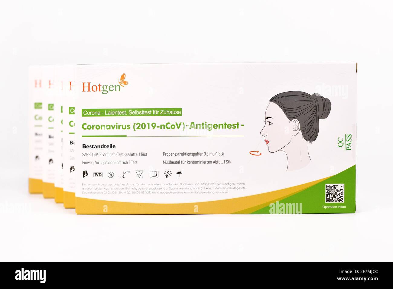 German Hotgen Corona Virus 2019-nCoV rapid antigen test for home usage ...