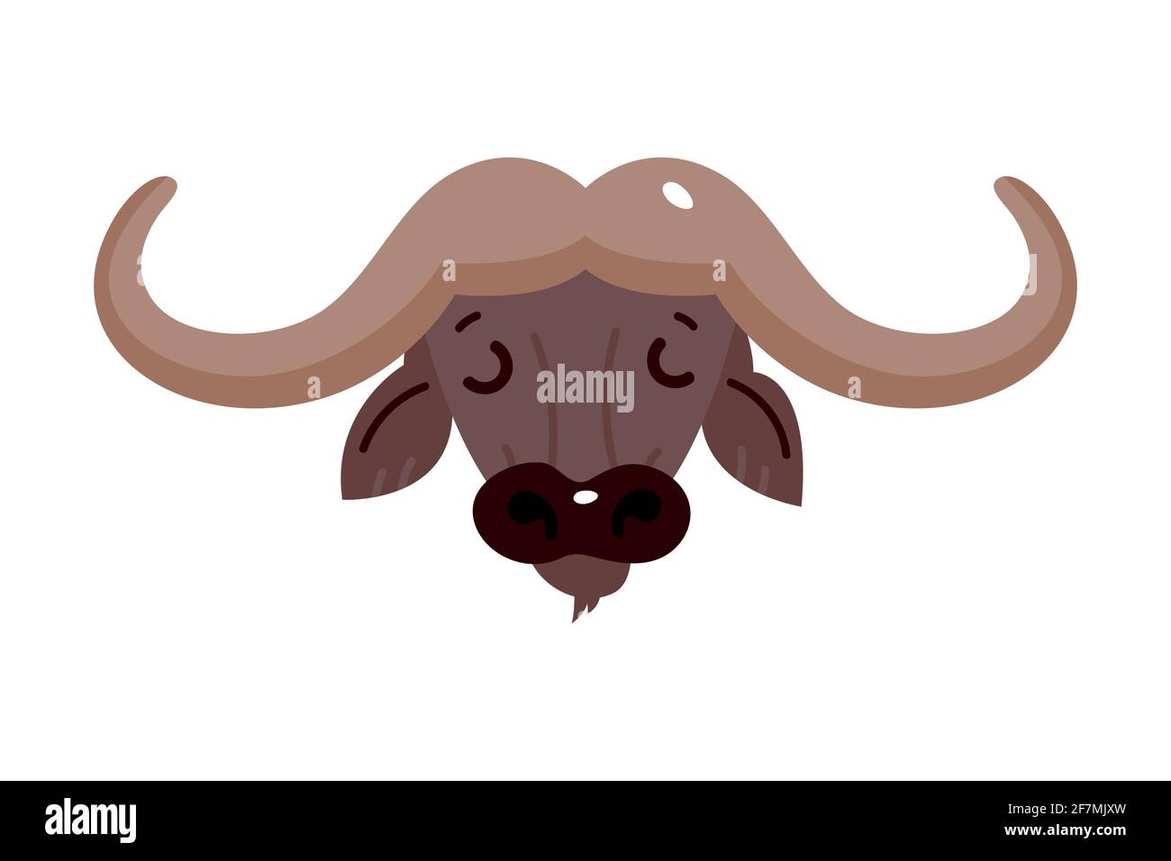 Bison icon. Vector illustration of american bison, standing in profile ...