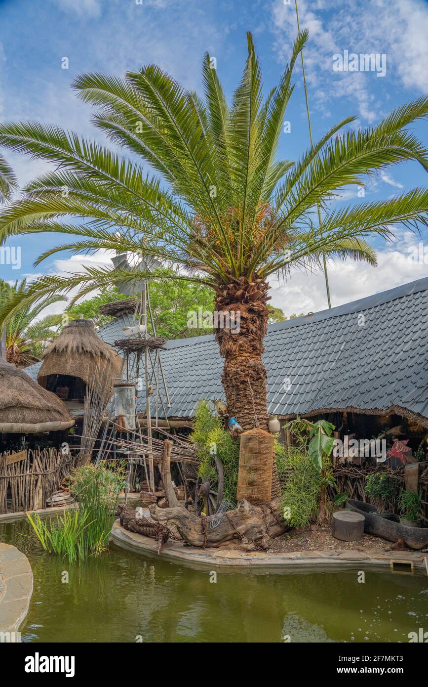WINDHOEK, NAMIBIA - Jan 19. 2021: Interior of the Joes Beerhouse in ...