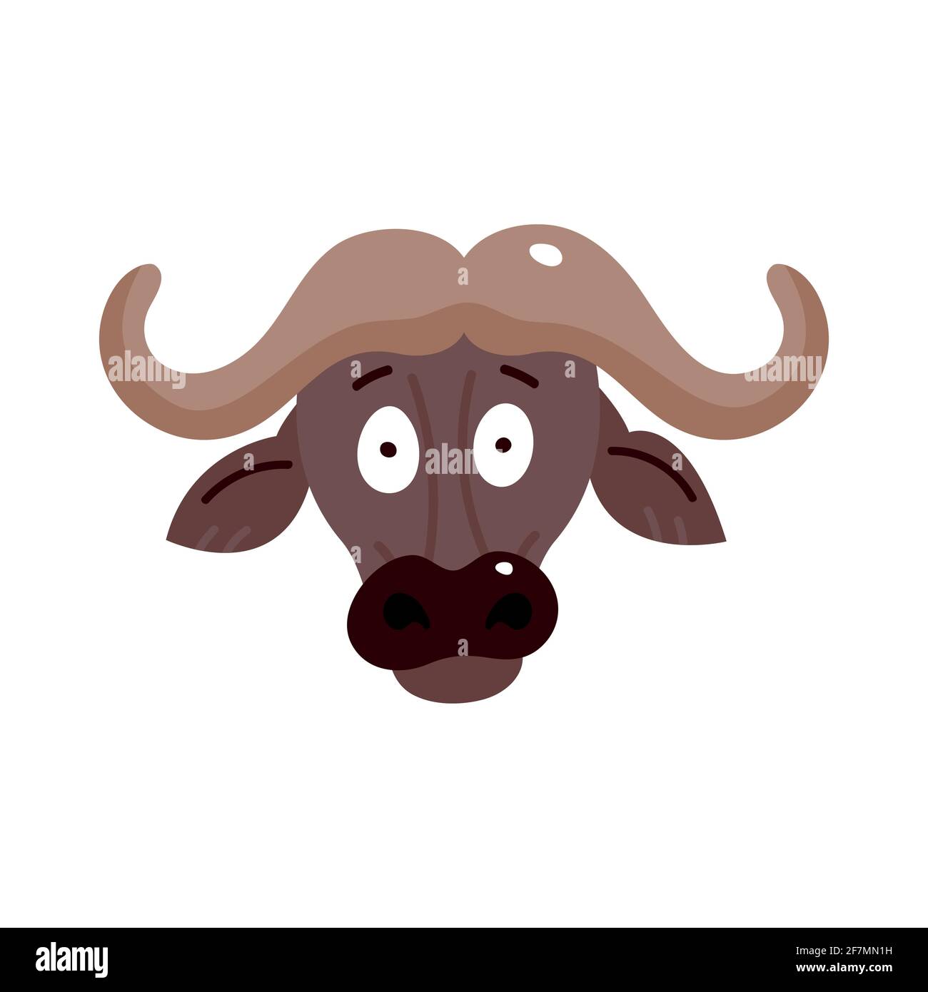 Bison icon. Vector illustration of american bison, standing in profile ...