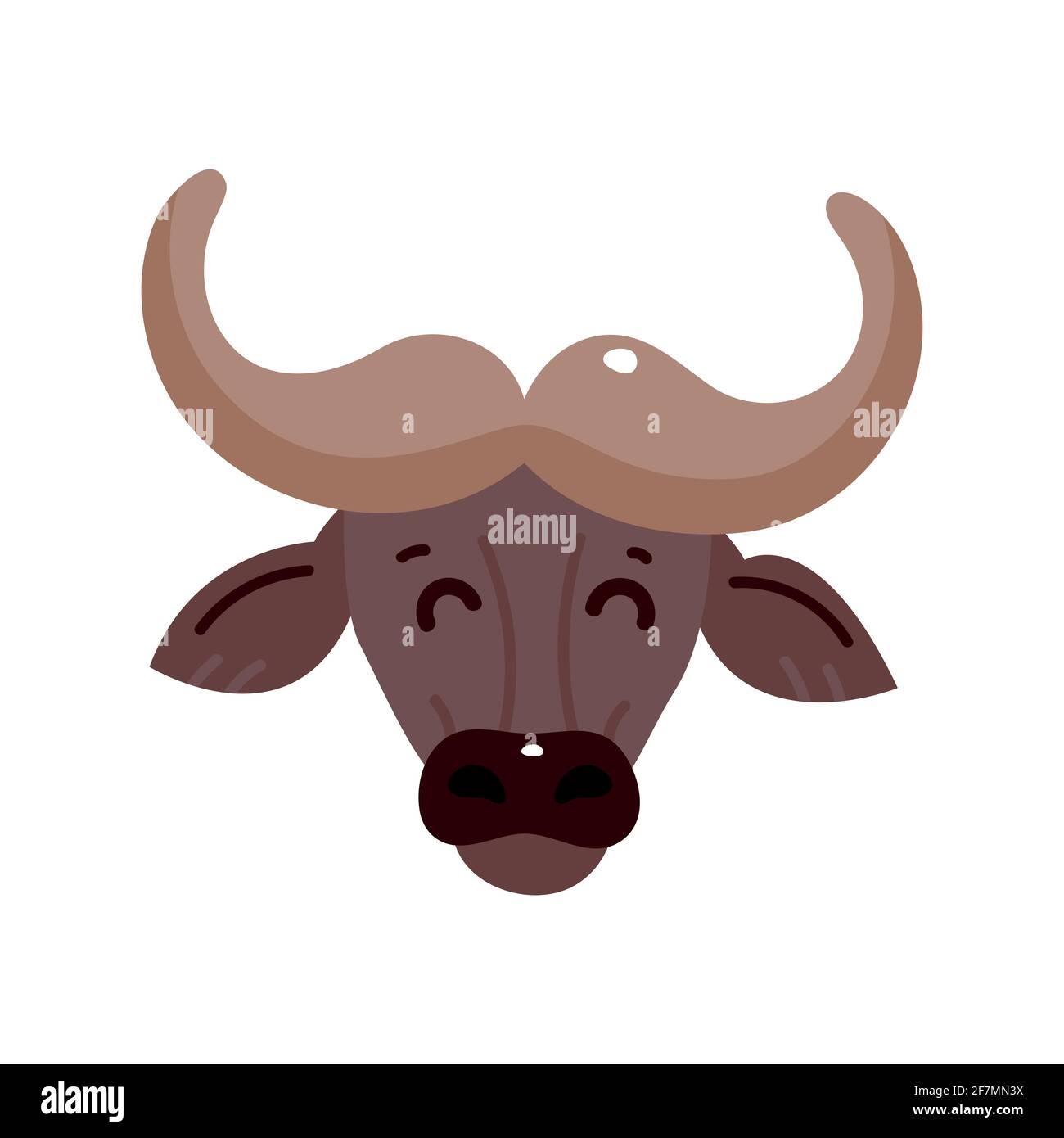 Bison icon. Vector illustration of american bison, standing in profile ...