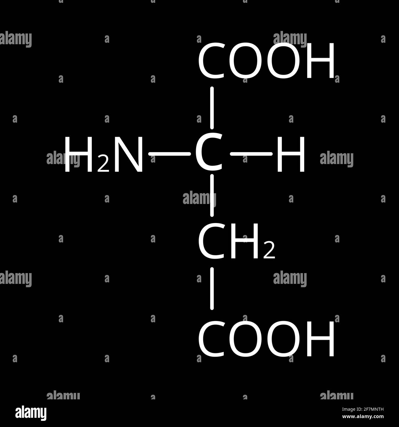 Aspartic acid is an amino acid. Chemical molecular formula Aspartic ...