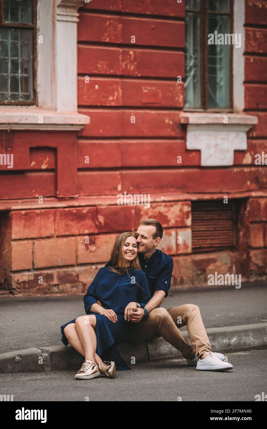 Strong man girl kiss in hi-res stock photography and images - Alamy