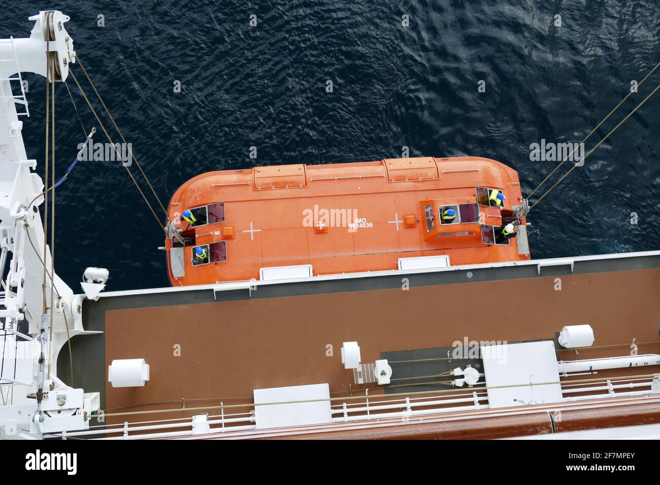 Life drill on cruise ship hi-res stock photography and images - Alamy