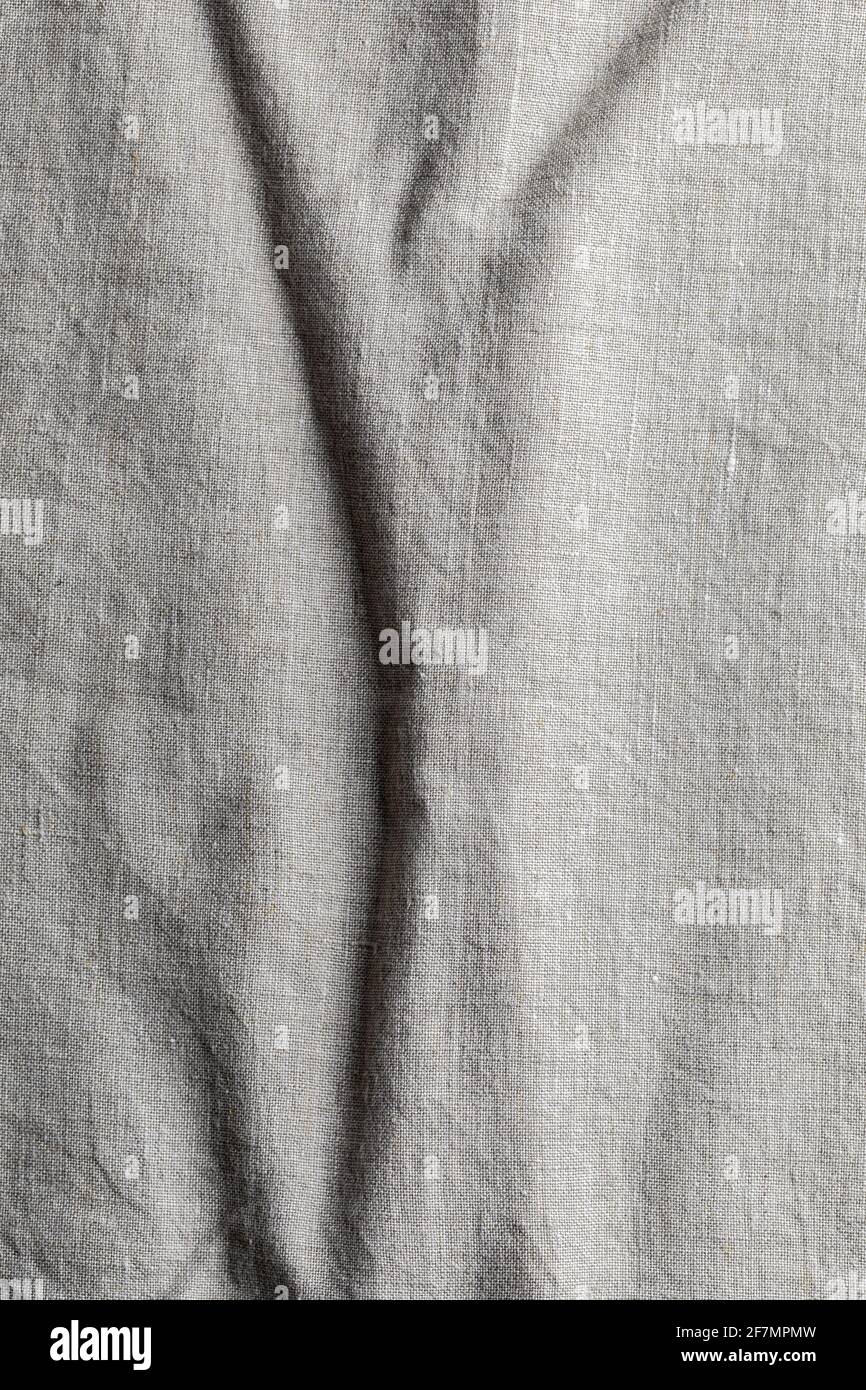 Delicate linen fabric texture. With various folds and wrinkles.Macro ...