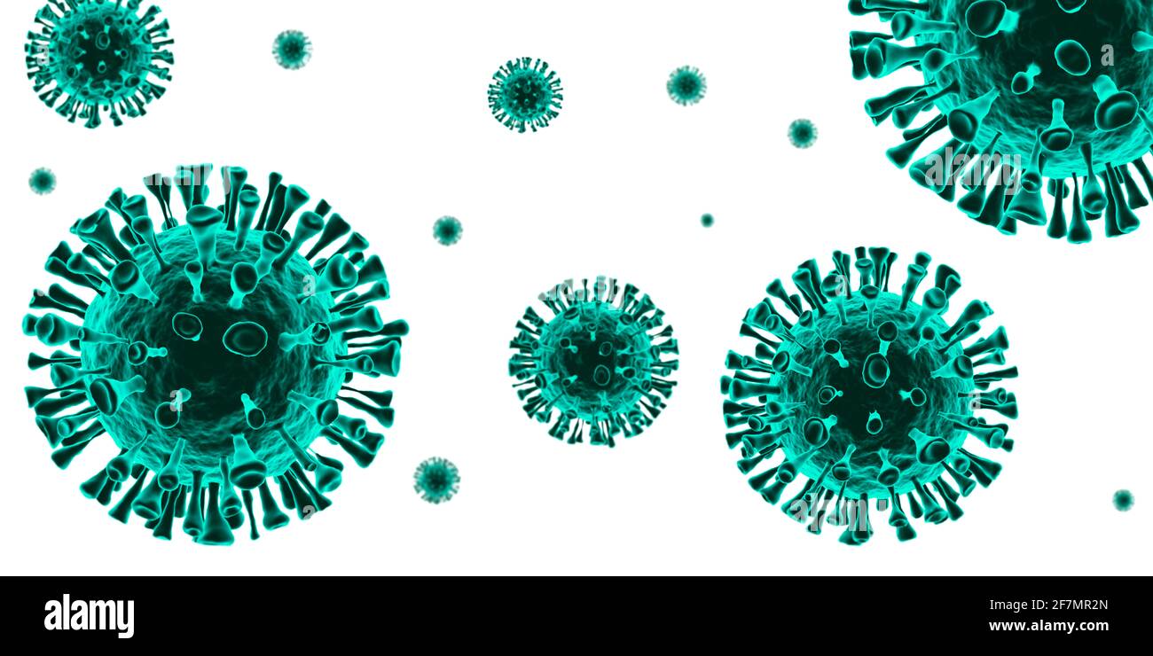 Corona virus , Covid 19 , virus on white background, 3d rendering Stock ...