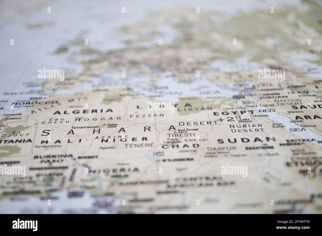 Sahara on a world map at home in a living room Stock Photo - Alamy