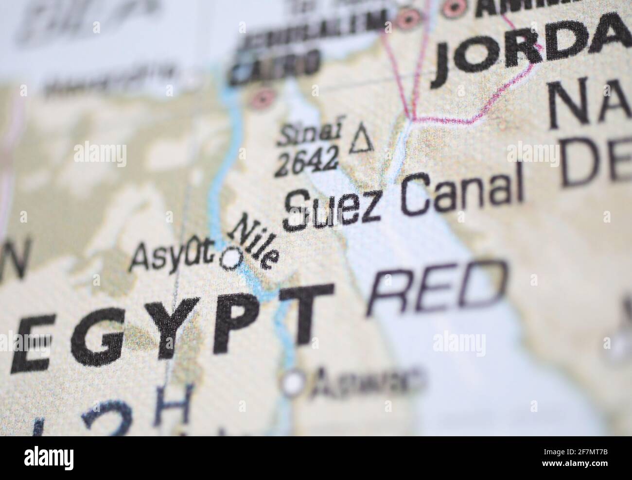 Map of the suez canal hi-res stock photography and images - Alamy