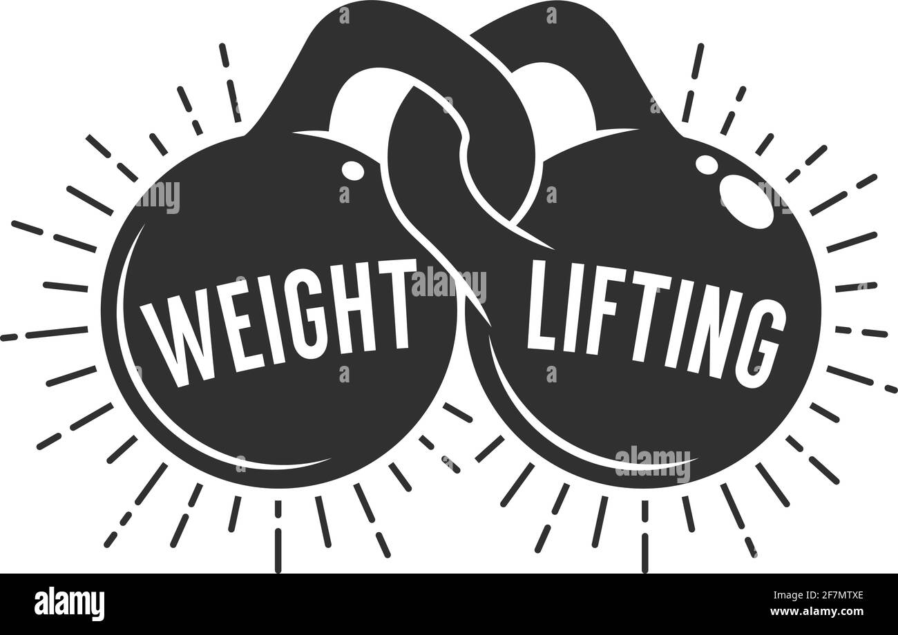 Weght lifting athletic club logo with two kettlebells Stock Vector ...