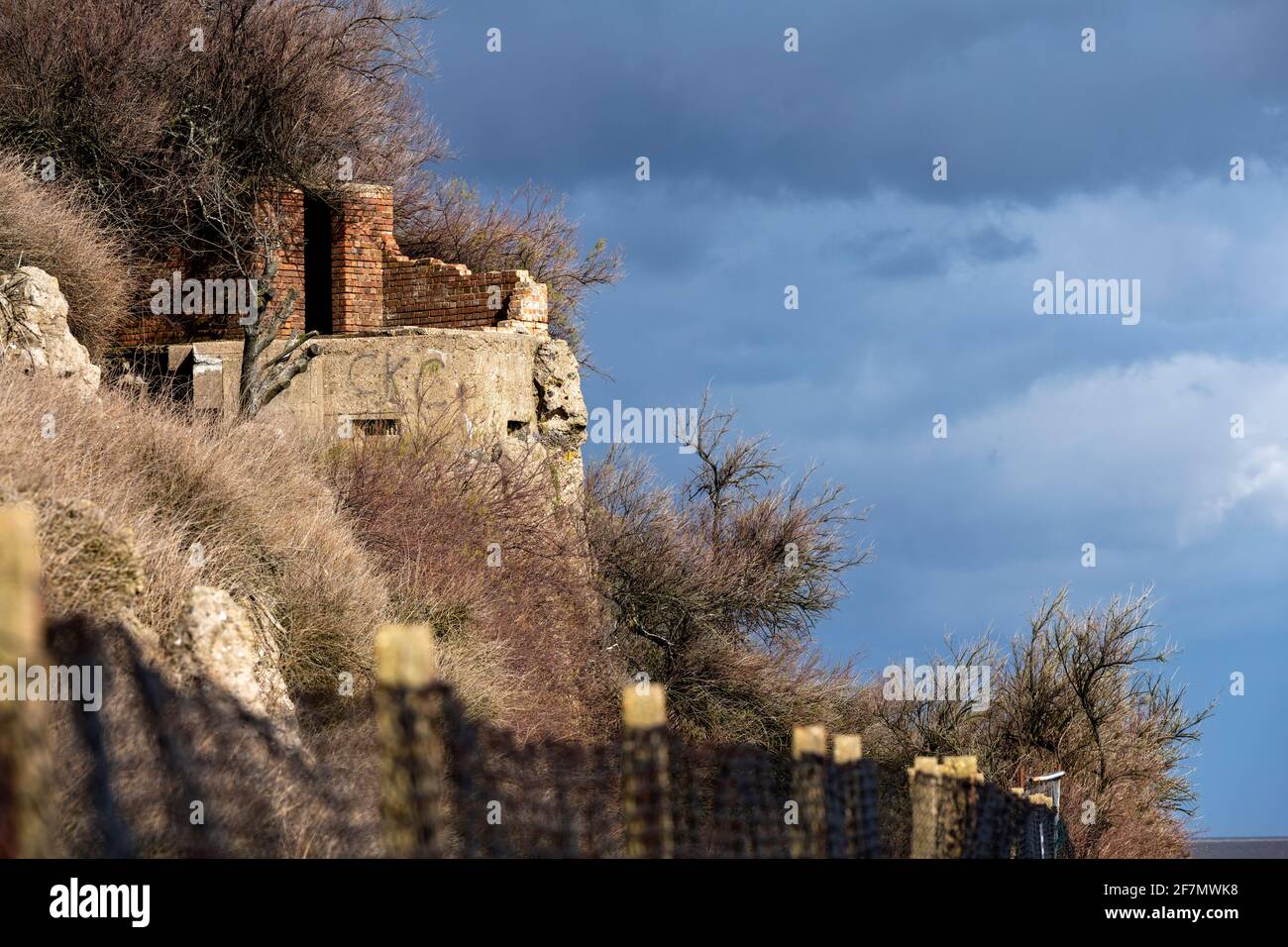 WW2 lookout bunker Bawdsey Ferry Suffolk England Stock Photo - Alamy