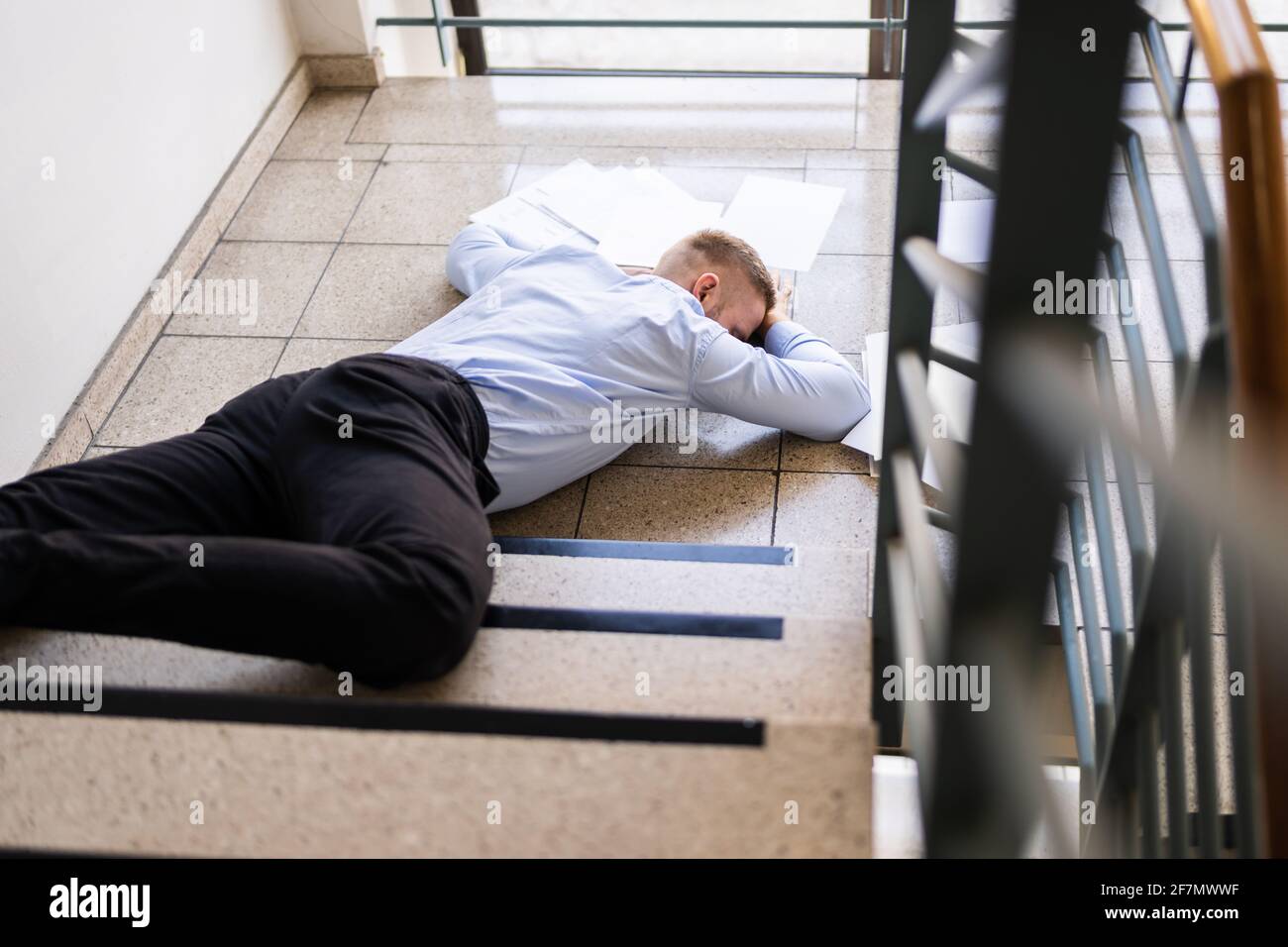 Young man fallen down hi-res stock photography and images - Alamy