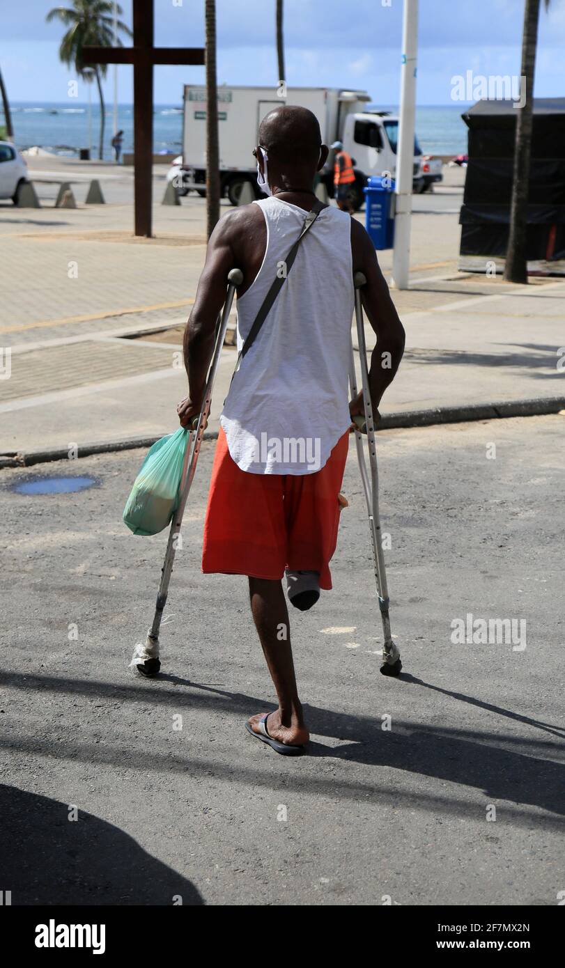 Man leg amputee in wheelchair hi-res stock photography and images - Alamy