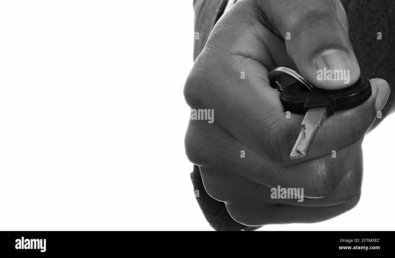 businessman hand with key on white background stock photo Stock Photo ...