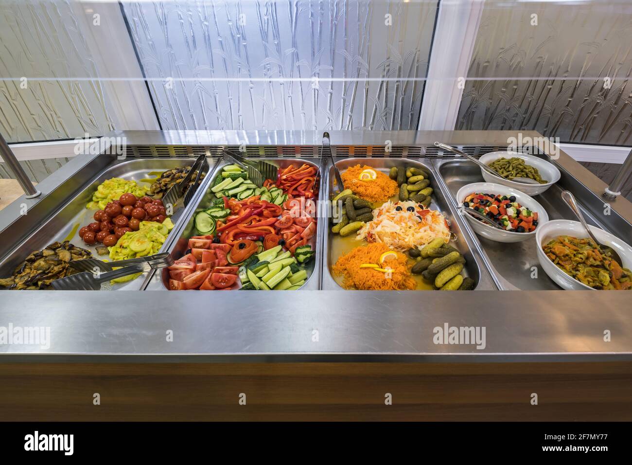 Different types of pickled vegetables salads. Concept of food All ...