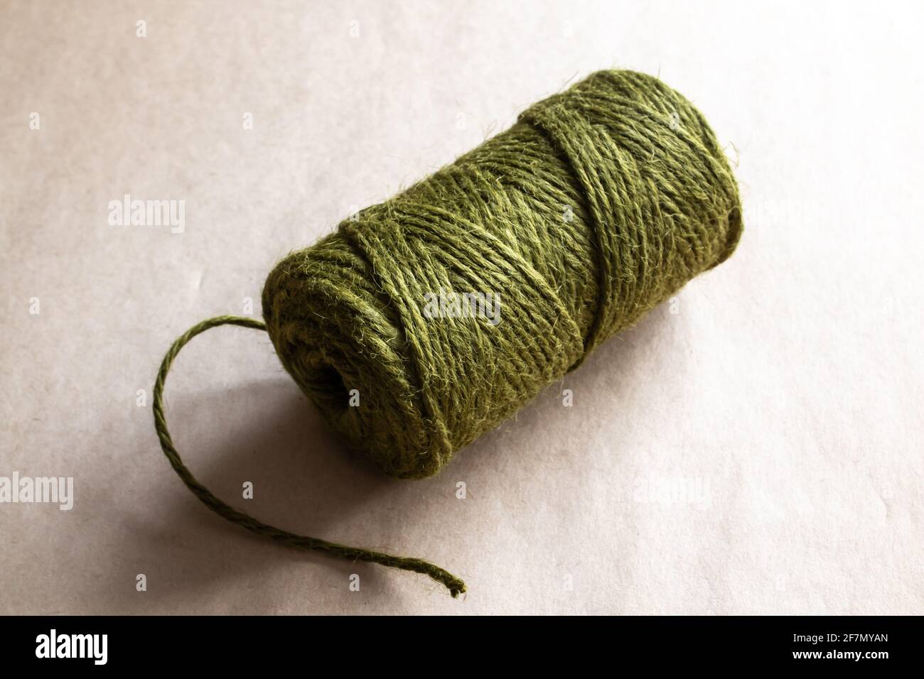 Yarn Strand Close Up Skyline Pearl Yarn 4mm Hand Knitted Rope Round