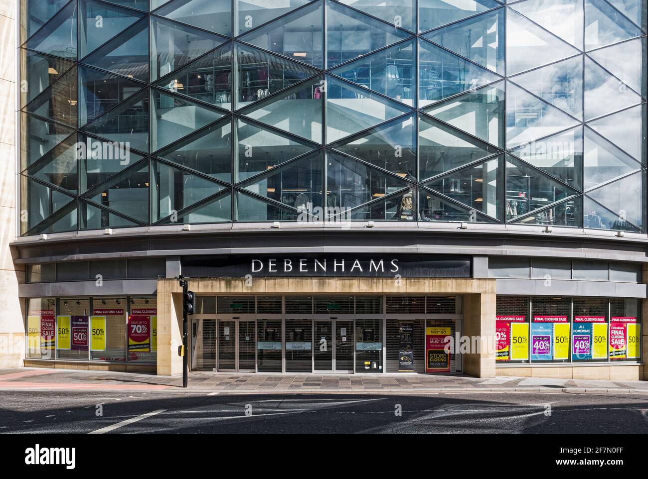 Window of Debenhams department store in Newcastle upon Tyne, UK ...