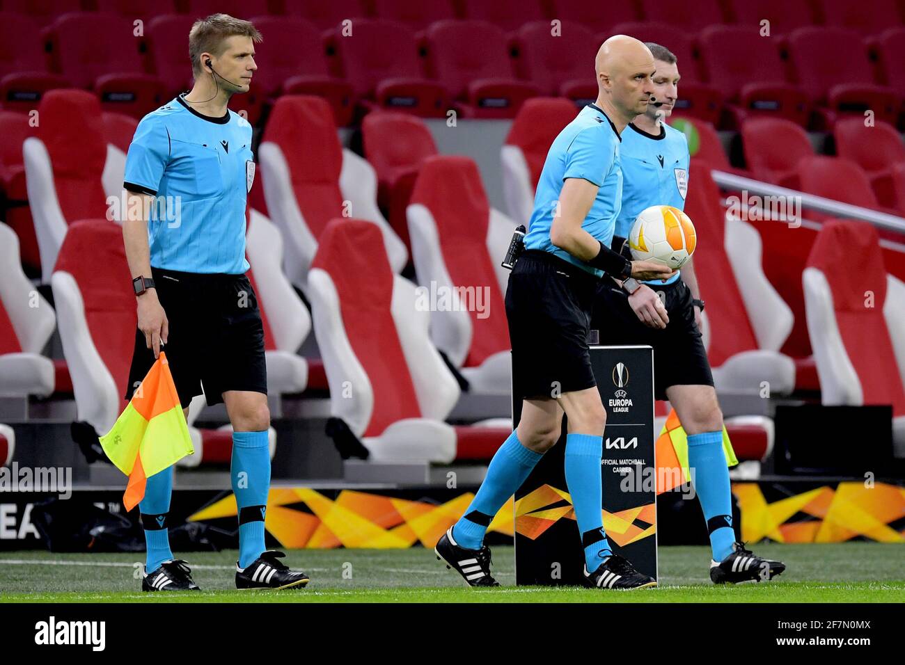 AMSTERDAM, NETHERLANDS - APRIL 8: Assistant referee Igor Demeshko (RUS ...