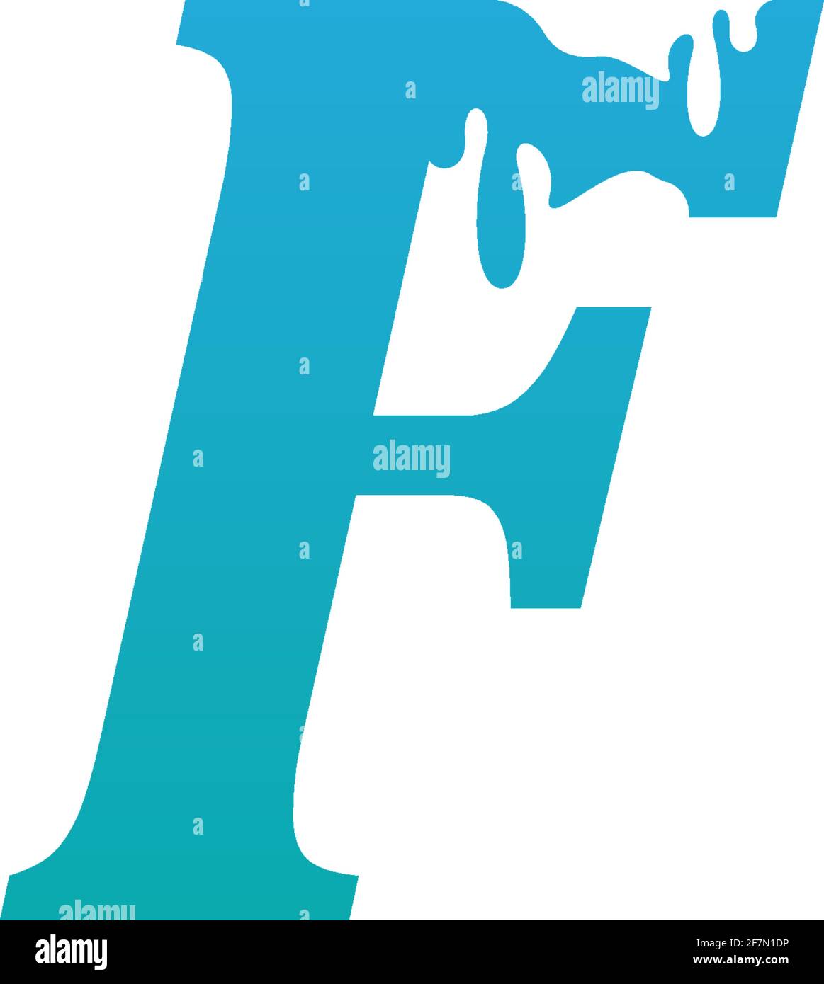 Melting Letter F icon logo design template vector Stock Vector Image ...