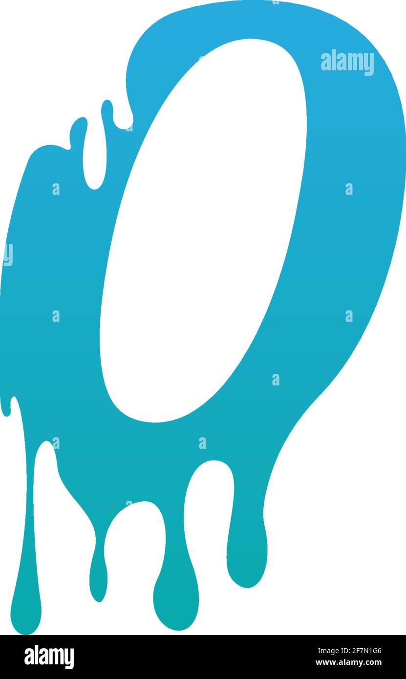Melting Letter O icon logo design template vector Stock Vector Image ...