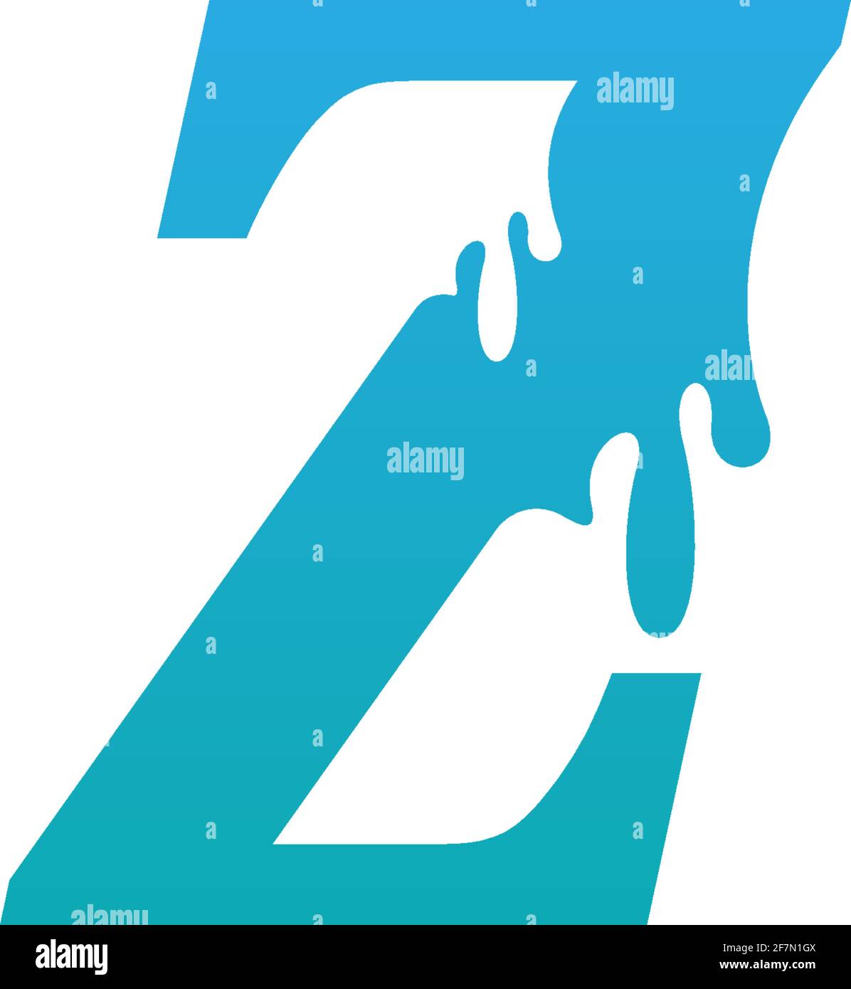 Melting Letter Z icon logo design template vector Stock Vector Image ...