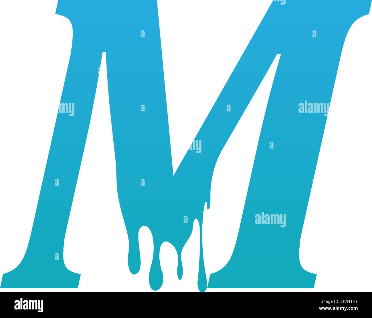 Melting Letter M icon logo design template vector Stock Vector Image ...