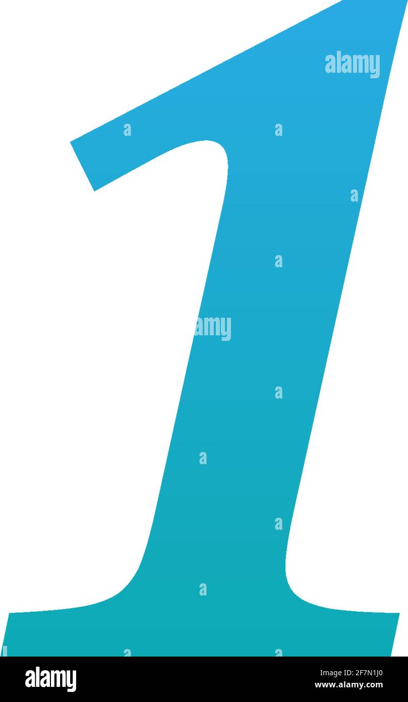 Melting Number 1 icon logo design template vector Stock Vector Image ...