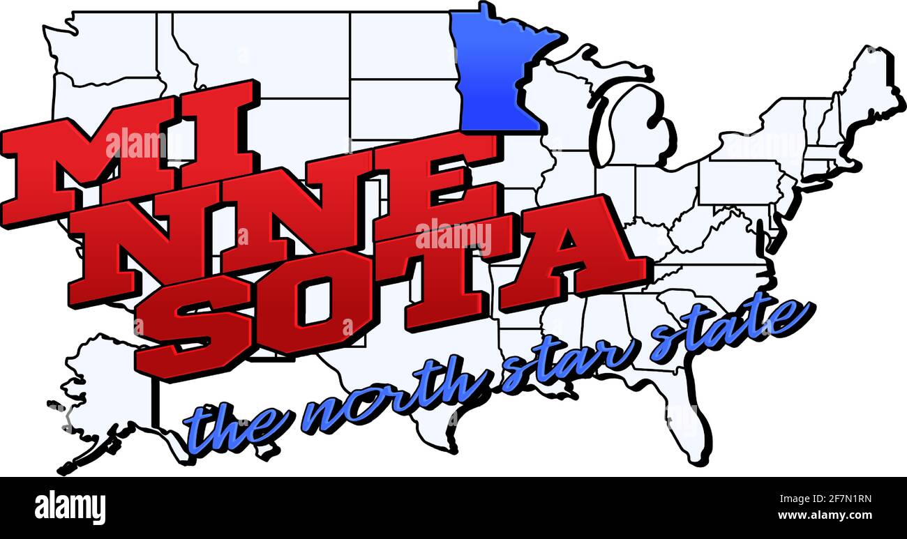 Minnesota state. Vector illustration with US minnesota state on ...