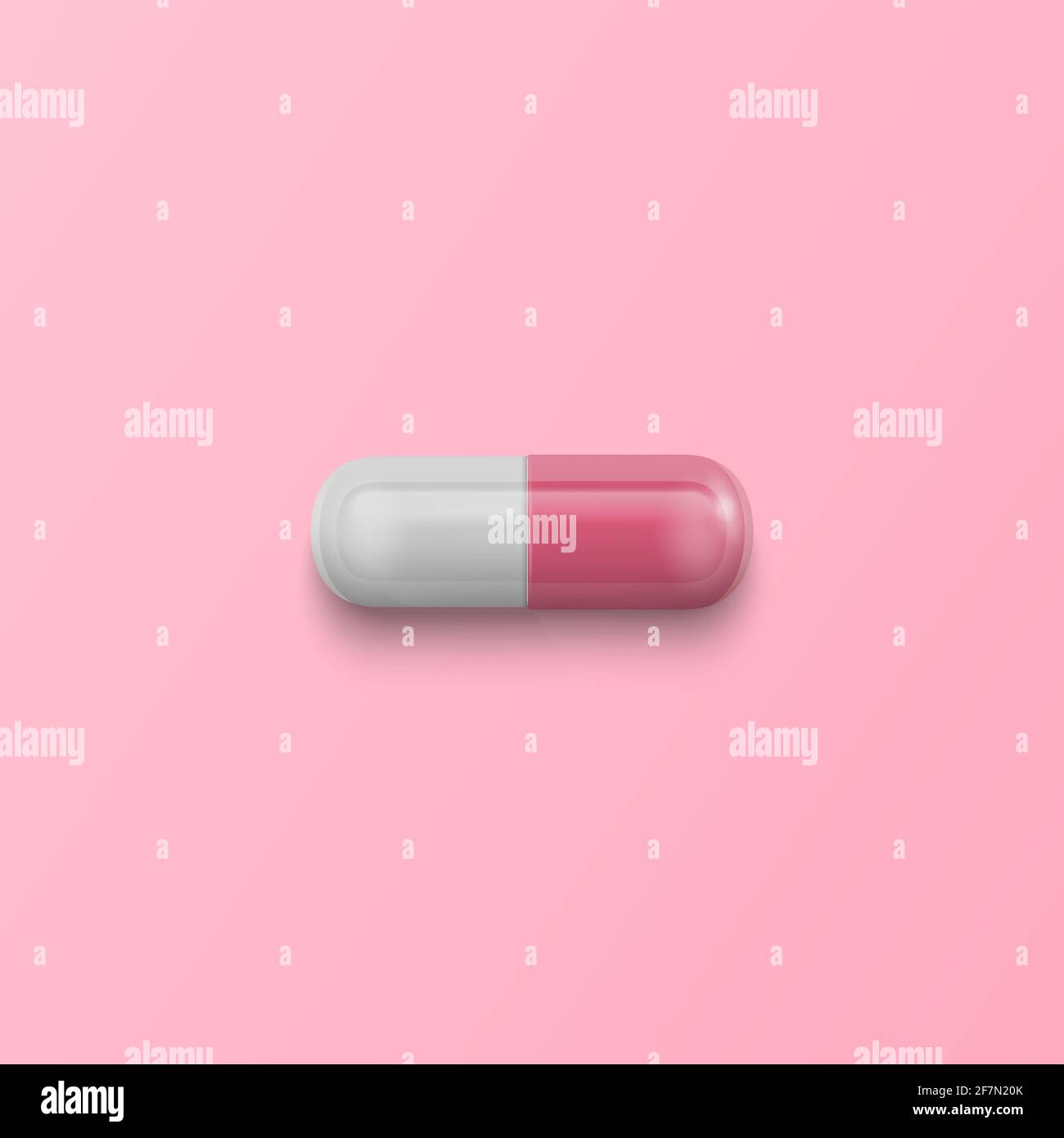 Vector 3d Realistic Pink Medical Pill Icon Closeup on PInk Background ...