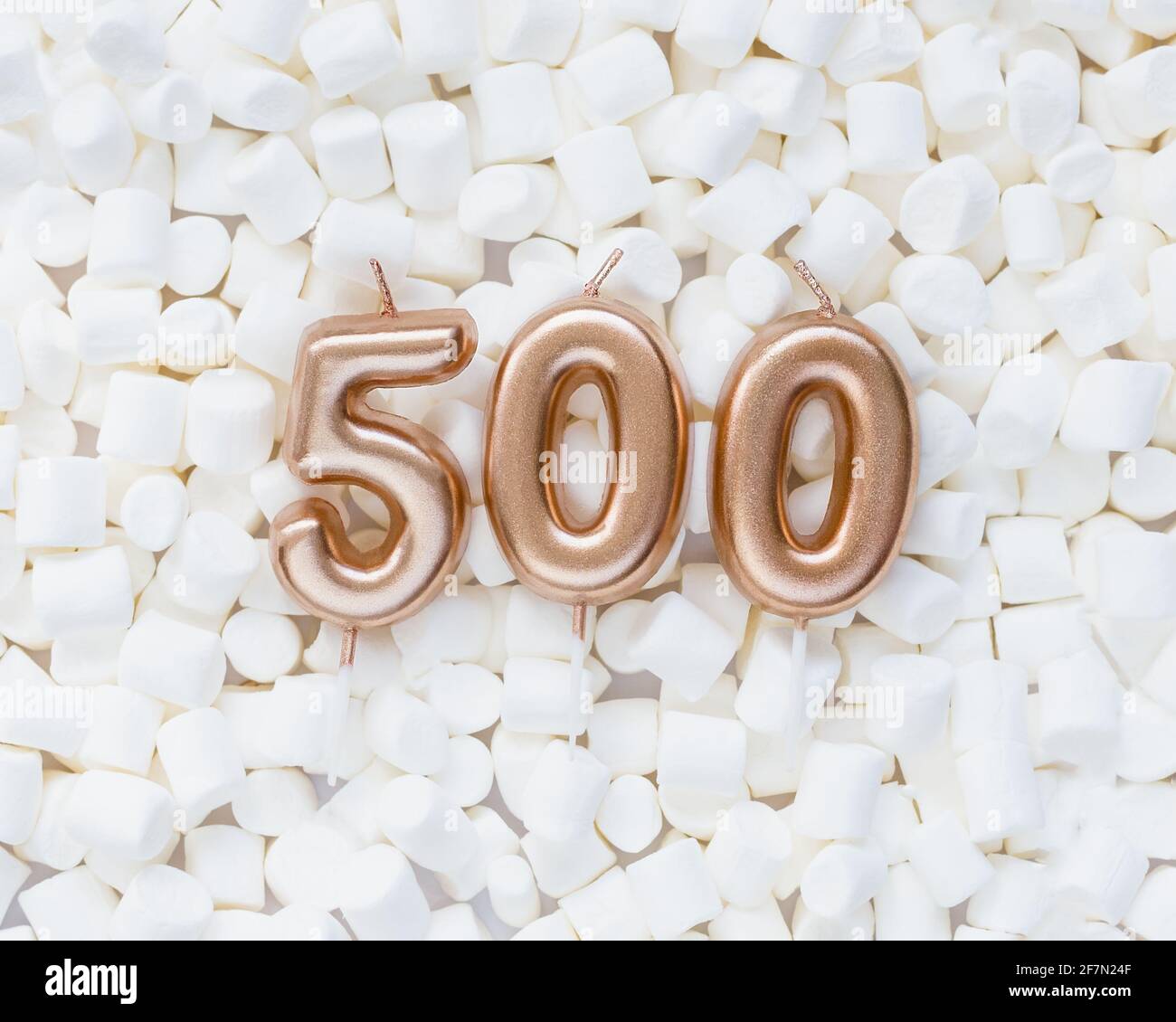 500 followers card. Template for social networks, blogs. Background ...