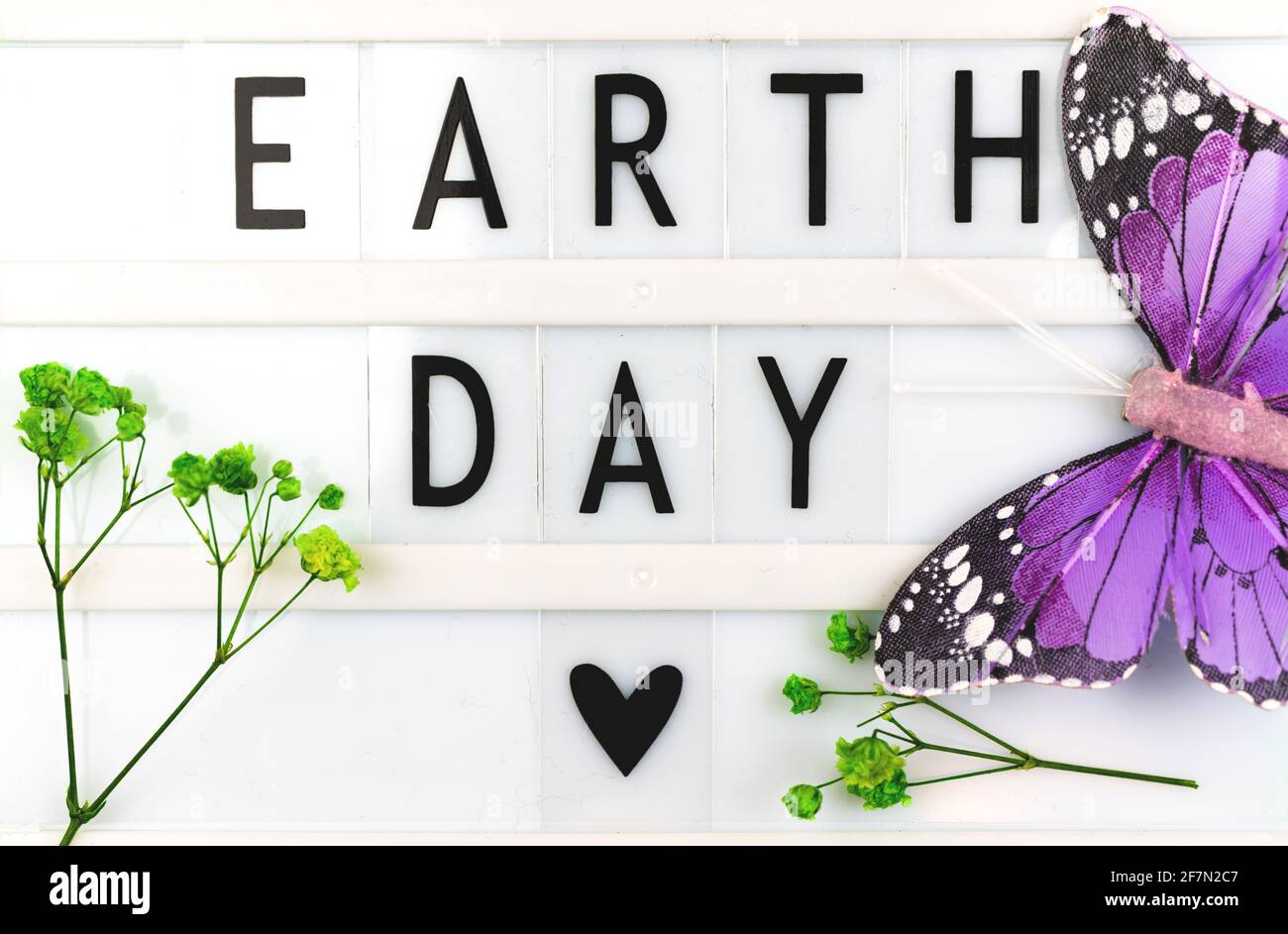 Earth Day text message background, celebration greeting card with ...