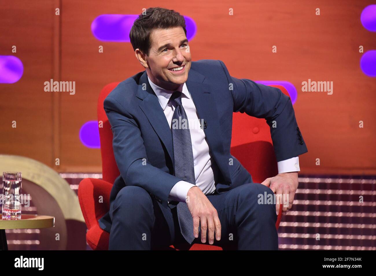 EDITORIAL USE ONLY Tom Cruise during filming for the Graham Norton Show ...