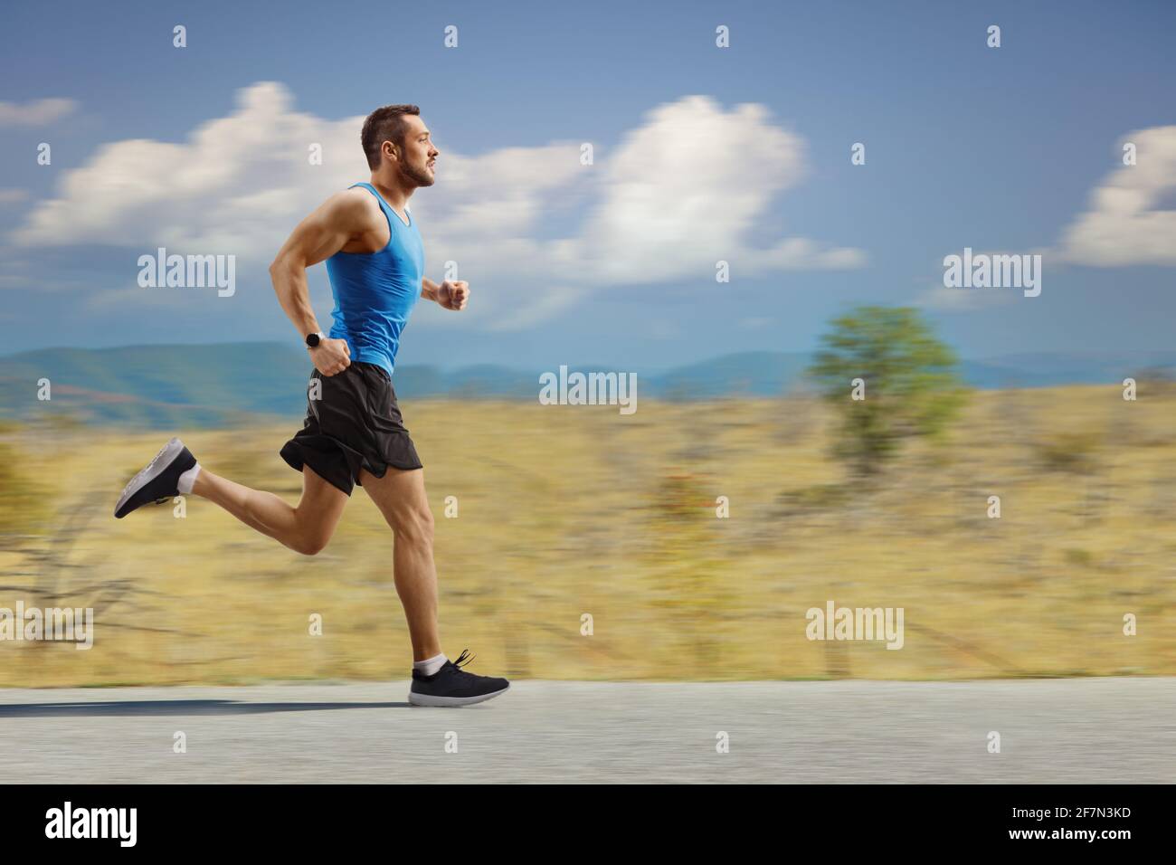 Young sportive male jogging on hi-res stock photography and images - Alamy